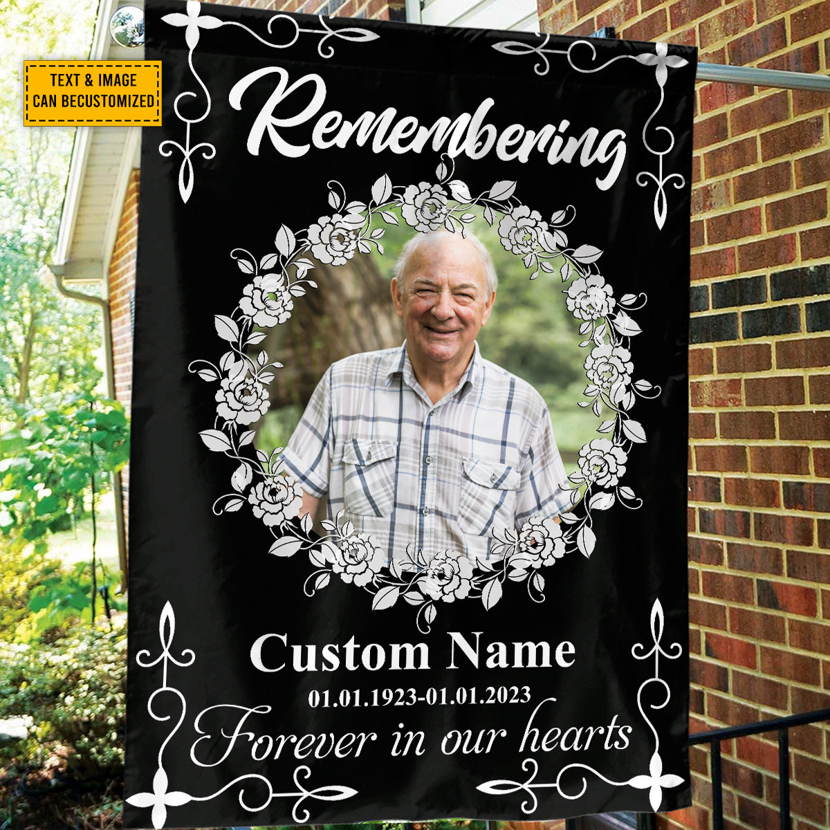 Custom Memorial Garden Flags With Photo Name Date, In Loving Memory ...