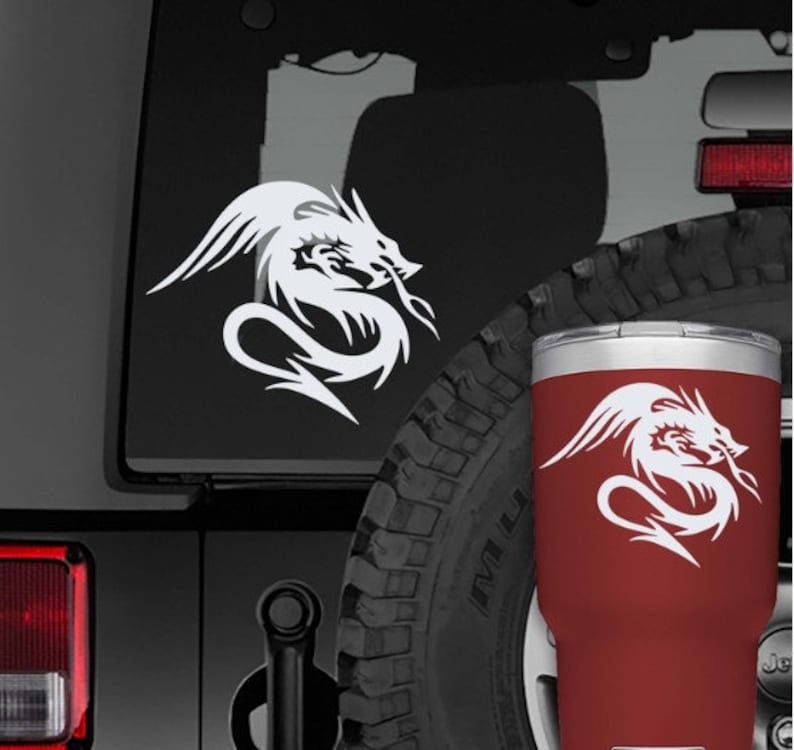 Dragon Vinyl Decal / Dragon Car Decal/ Dragon Laptop Decal / Dragon ...
