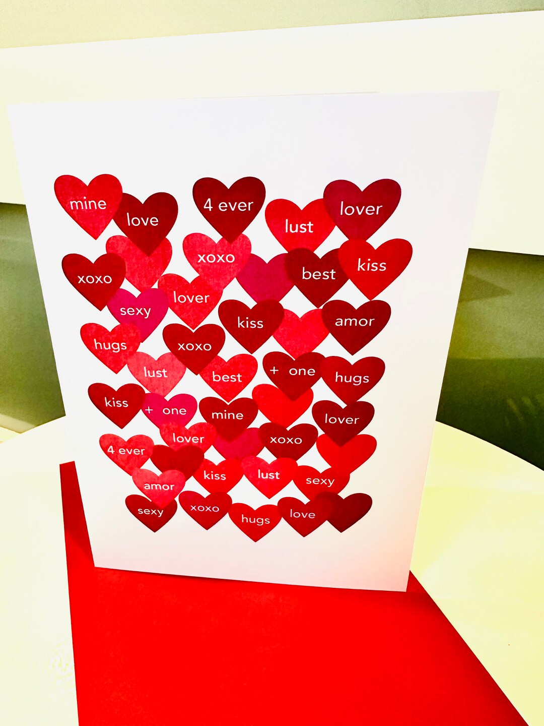 HAPPY ANNIVERSARY HEARTS Love Greeting Card Wedding Card for Spouse ...