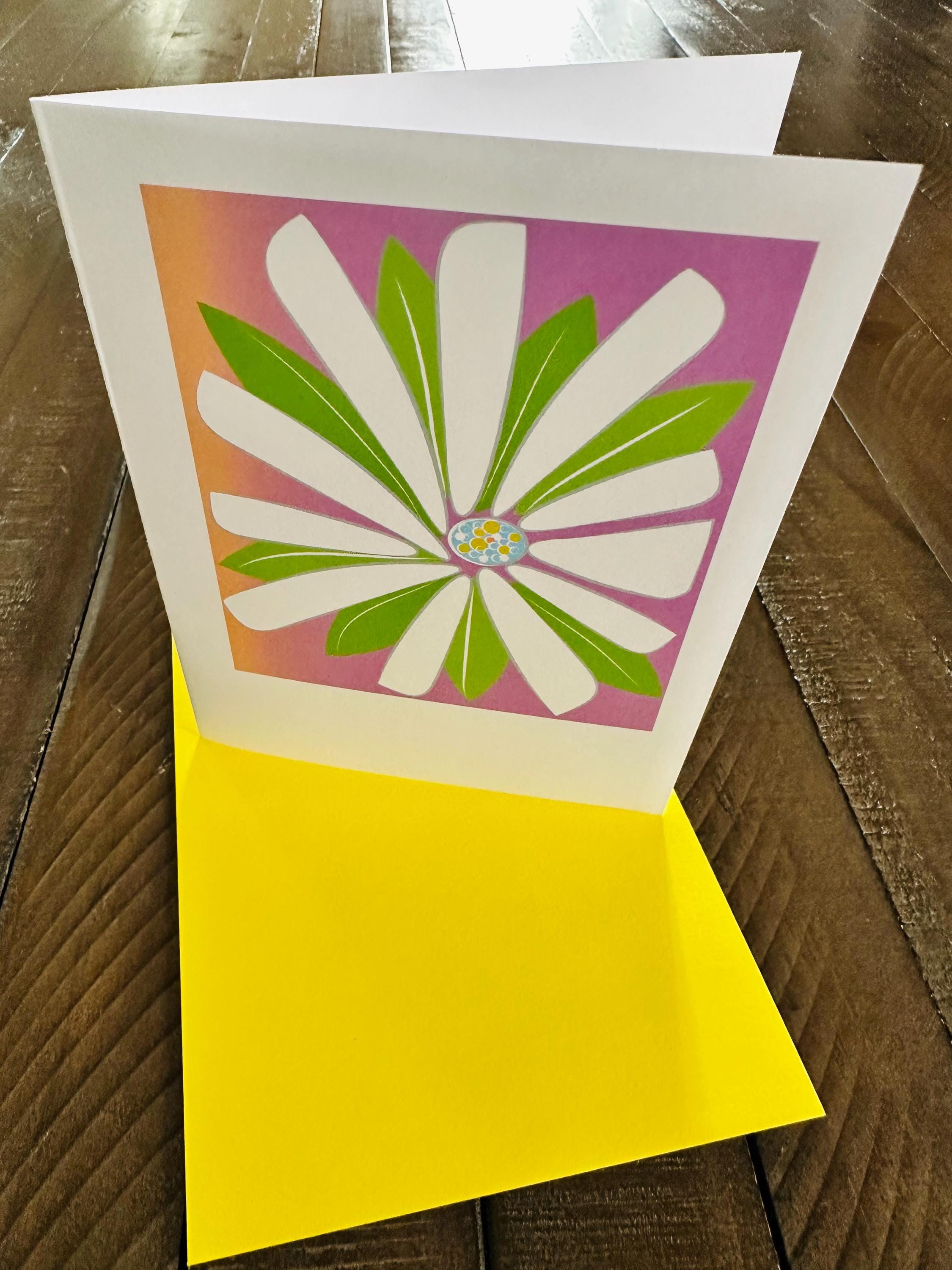 Gerbera Daisy Notecards: Mid-century Modern Floral Stationery Set - Etsy