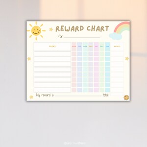 Reward Chart, Chore Chart for Kids, Printable Daily Rhythm Chart ...