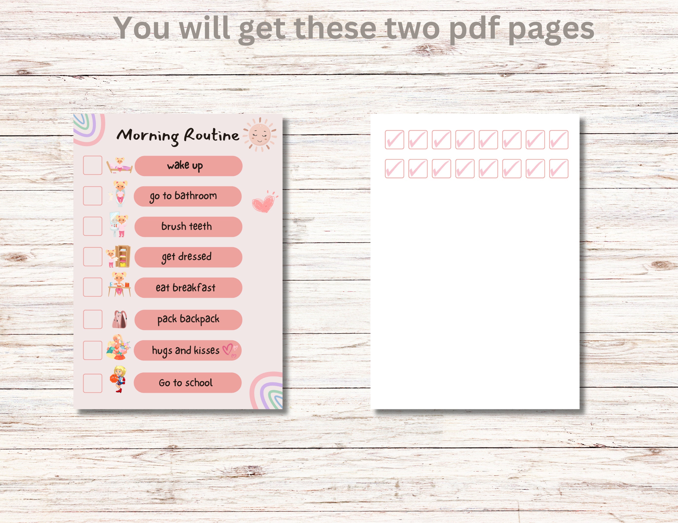 Morning Routine Chart / Rise and Shine / Toddler Routine / Editable ...