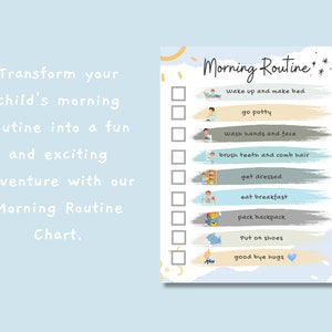 Personalized Boys Morning Routine | Morning Routine Chart | Morning ...