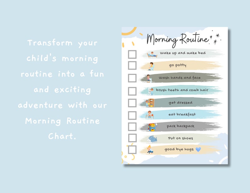 Personalized Boys Morning Routine | Morning Routine Chart | Morning ...