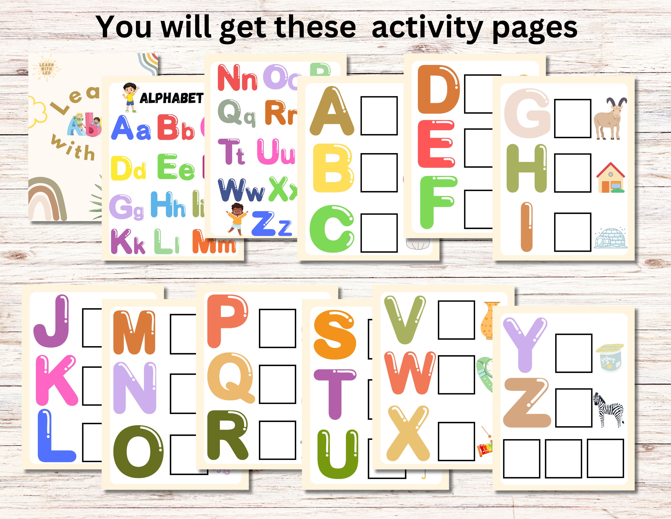 Kids Alphabet Busy Book Learn ABC for Toddlers - Etsy