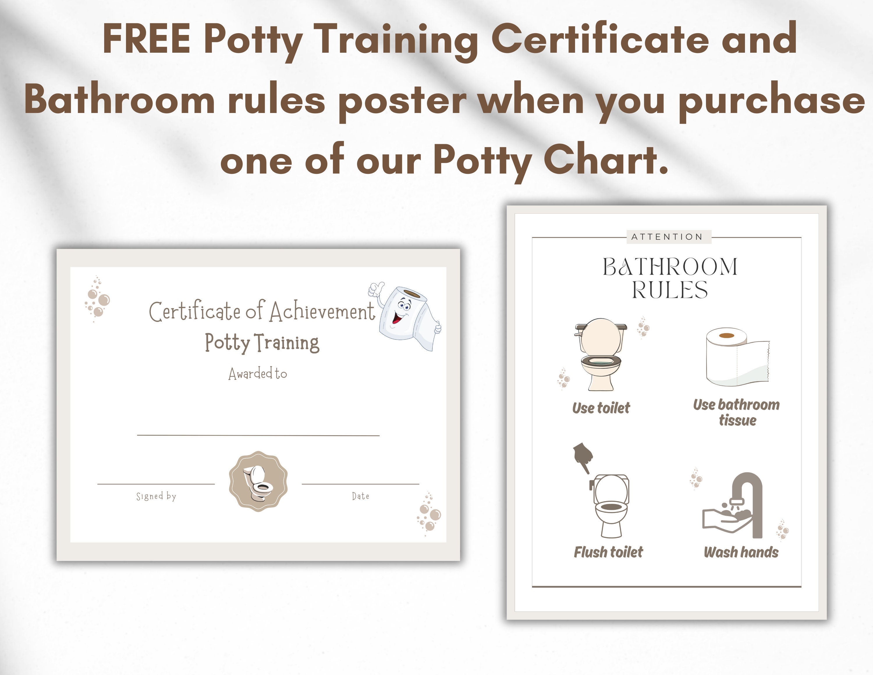 Printable Potty Chart, Potty Certificate, Potty Printable, Toilet ...