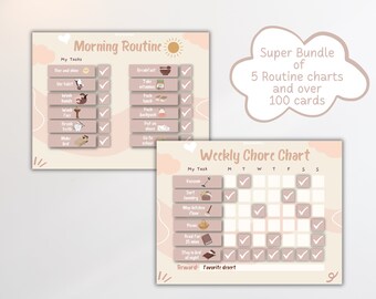 Soccer Theme Bundle of Routine Charts / Morning Routine Chart / Custom ...