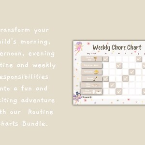 Fairy Theme Bundle of Routine Charts / Morning Routine Chart / Custom ...
