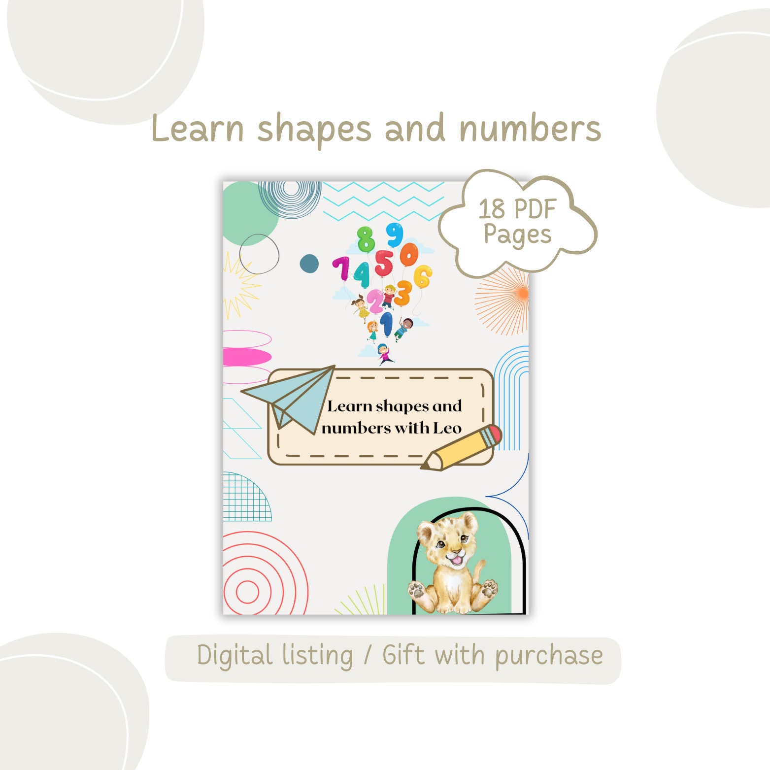 Printable Activity Book Fro Kids Learn Numbers and Shapes Busy Book ...