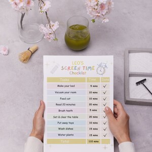 Personalized Chart for Kids, Check List Template for Kids, Canva ...