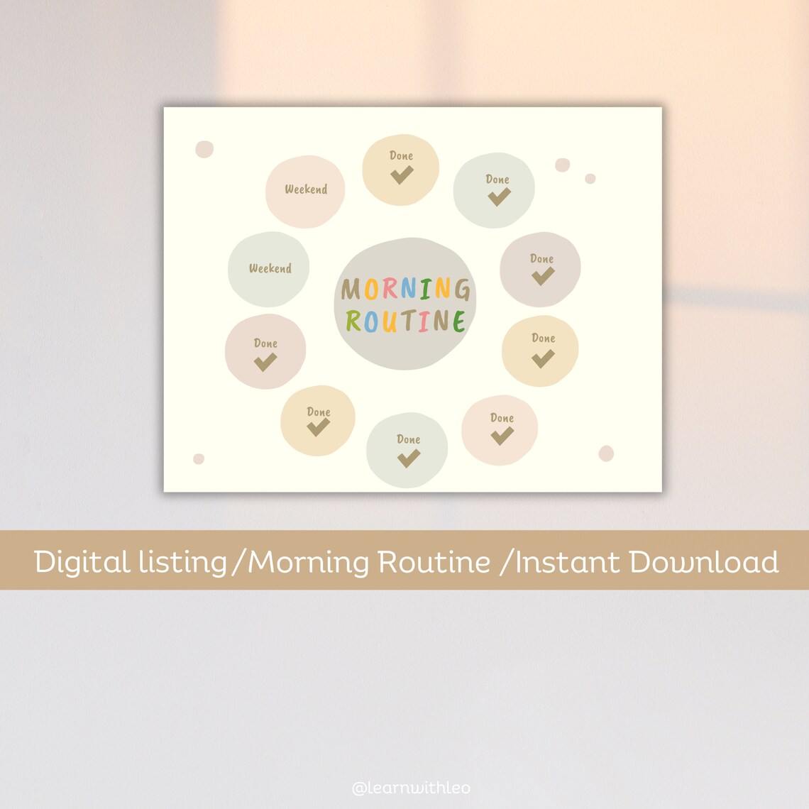 Printable Morning Routine Chart / Daily Schedule for Kids Schedule ...