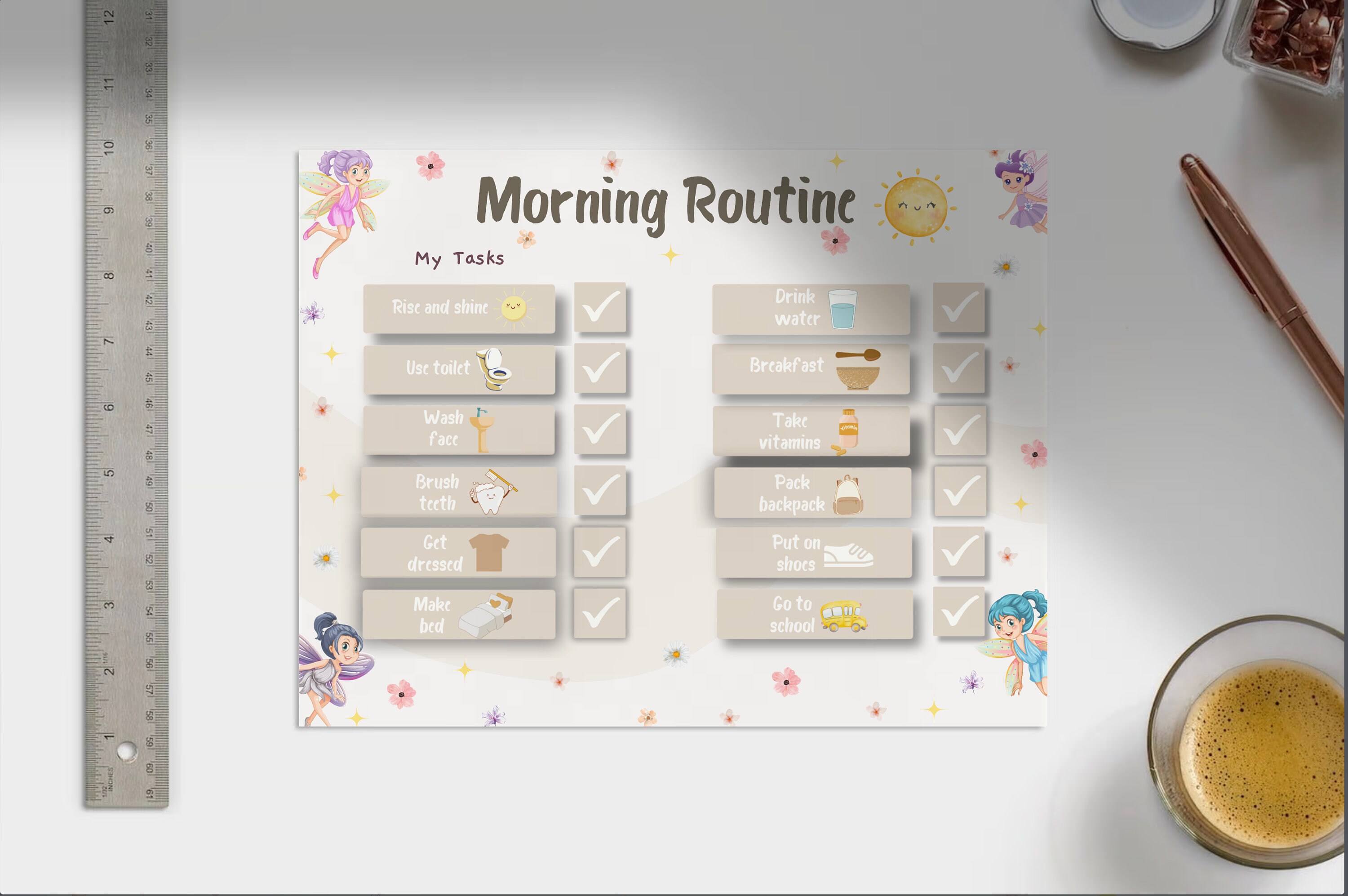 Fairy Theme Bundle of Routine Charts / Morning Routine Chart / Custom ...