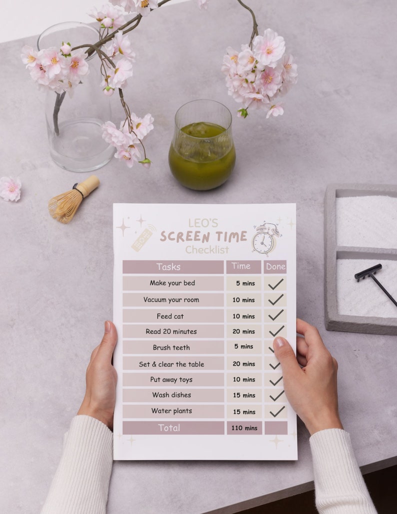 Editable Chore Chart for Kids Printable Personalized Chart Kids Daily ...