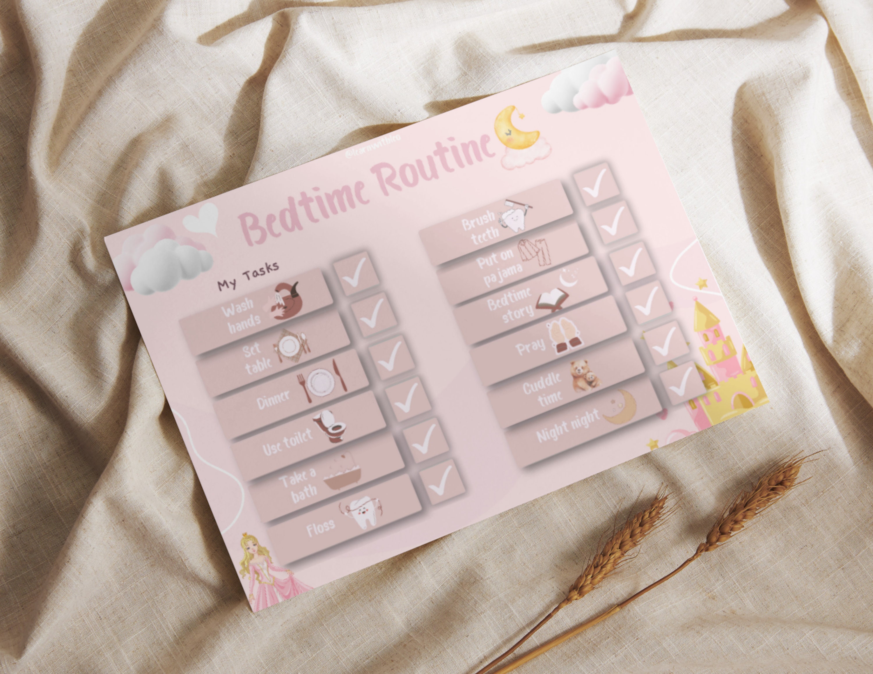 Princess Theme Bundle of Routine Charts / Morning Routine Chart ...