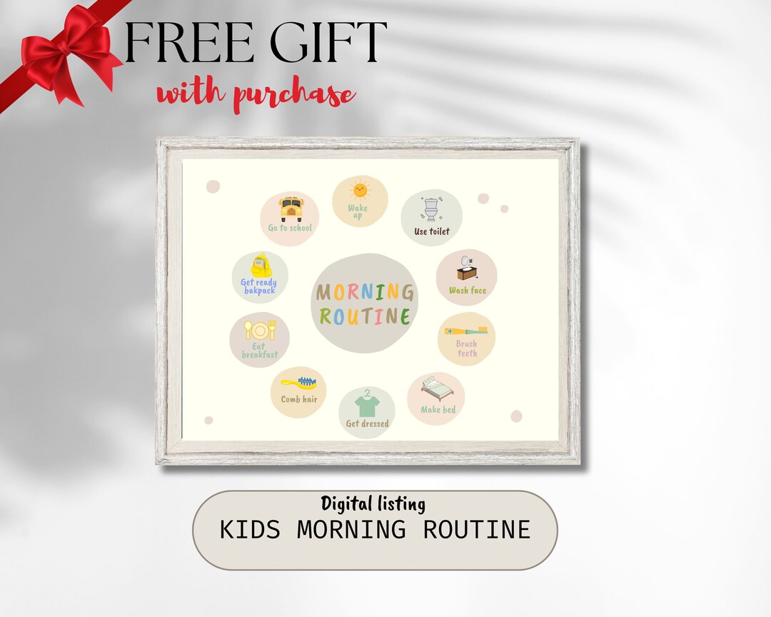 Printable Morning Routine Chart / Daily Schedule for Kids - Etsy