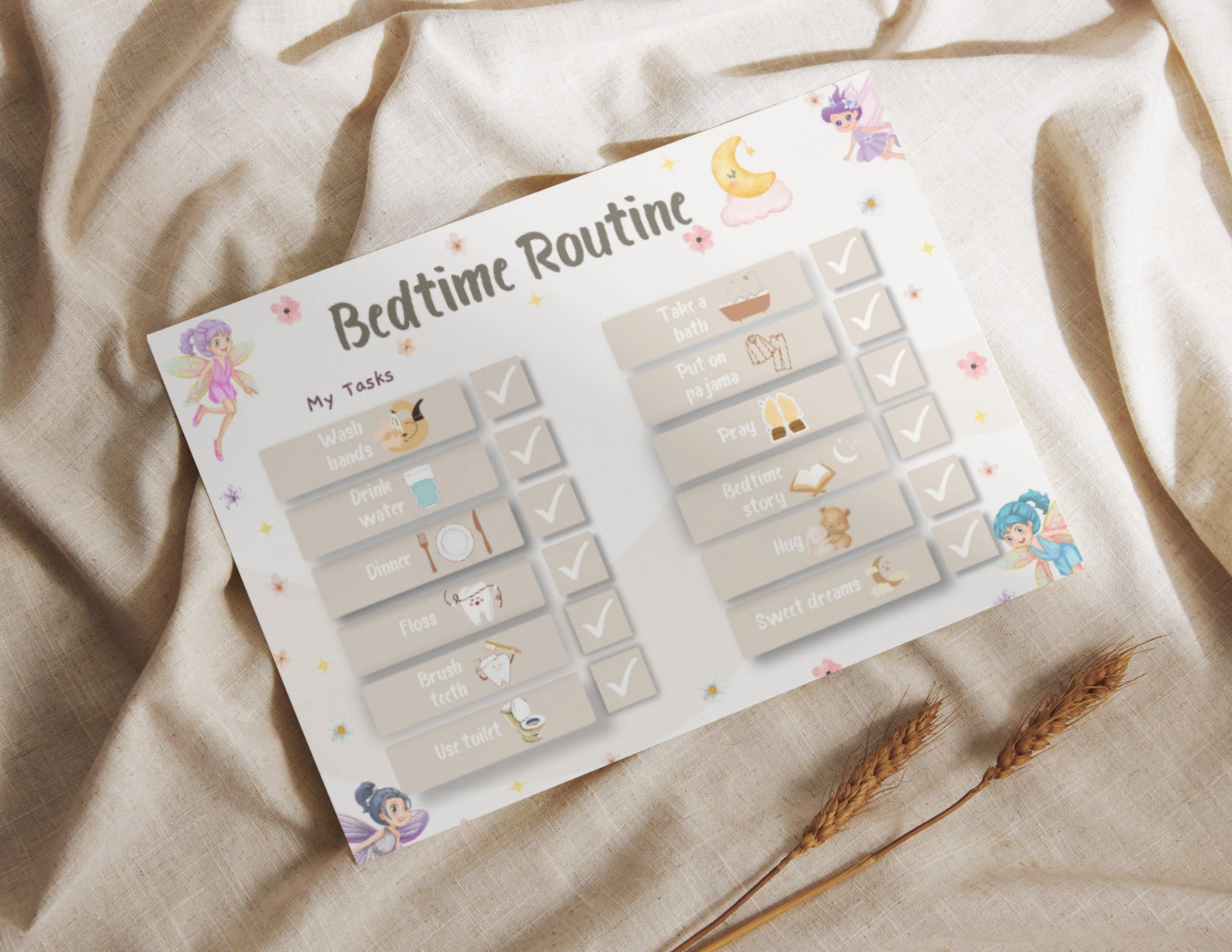 Fairy Theme Bundle of Routine Charts / Morning Routine Chart / Custom ...