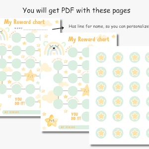 Kids Reward Chart: Daily & Weekly Chore Tracker (PDF) - Etsy