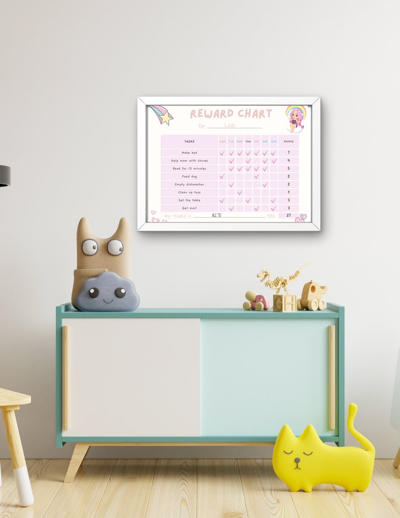 Editable Reward Chart for Kids | Printable | Kids Daily Weekly ...