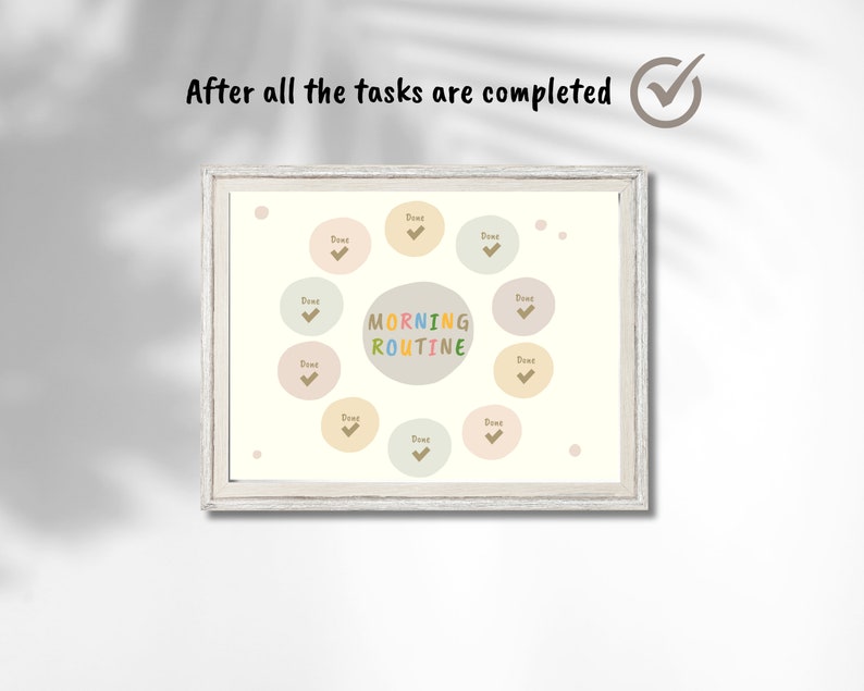 Printable Morning Routine Chart / Daily Schedule for Kids Schedule ...