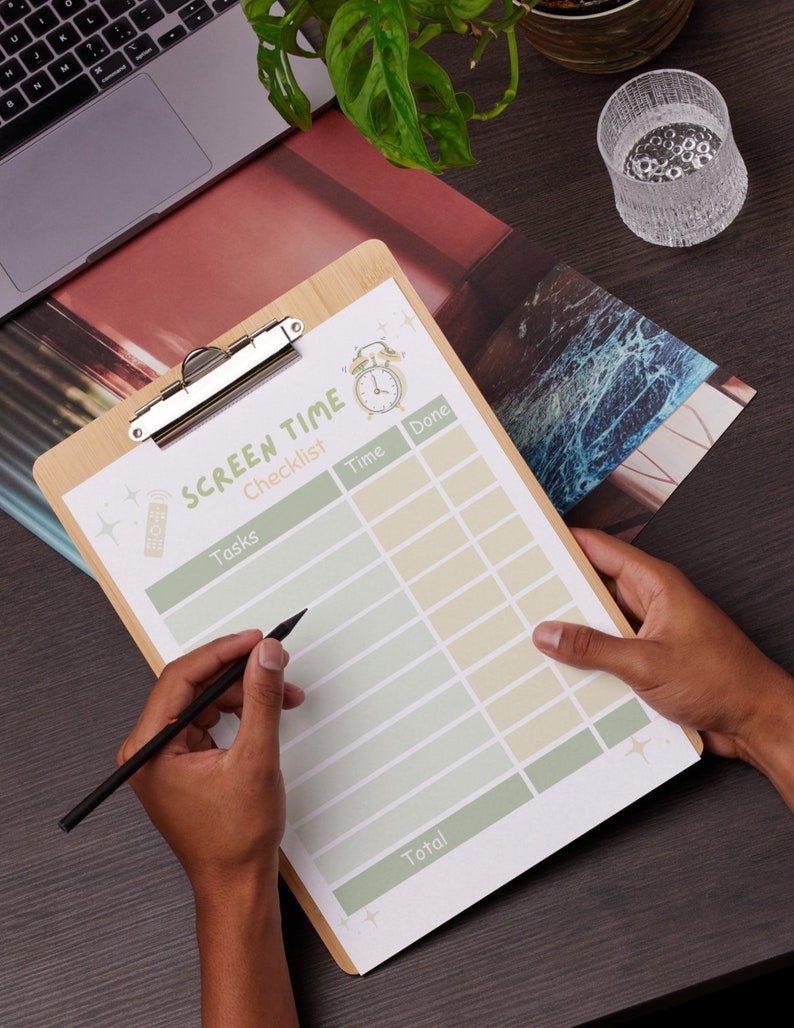 Screen Time Checklist, Screen Time Tracker, Printable Screen Time ...