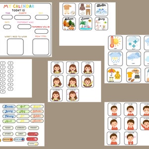 Printable Kids Calendar for Classroom Morning Board Homeschool ...