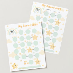 Kids Reward Chart: Daily & Weekly Chore Tracker (PDF) - Etsy