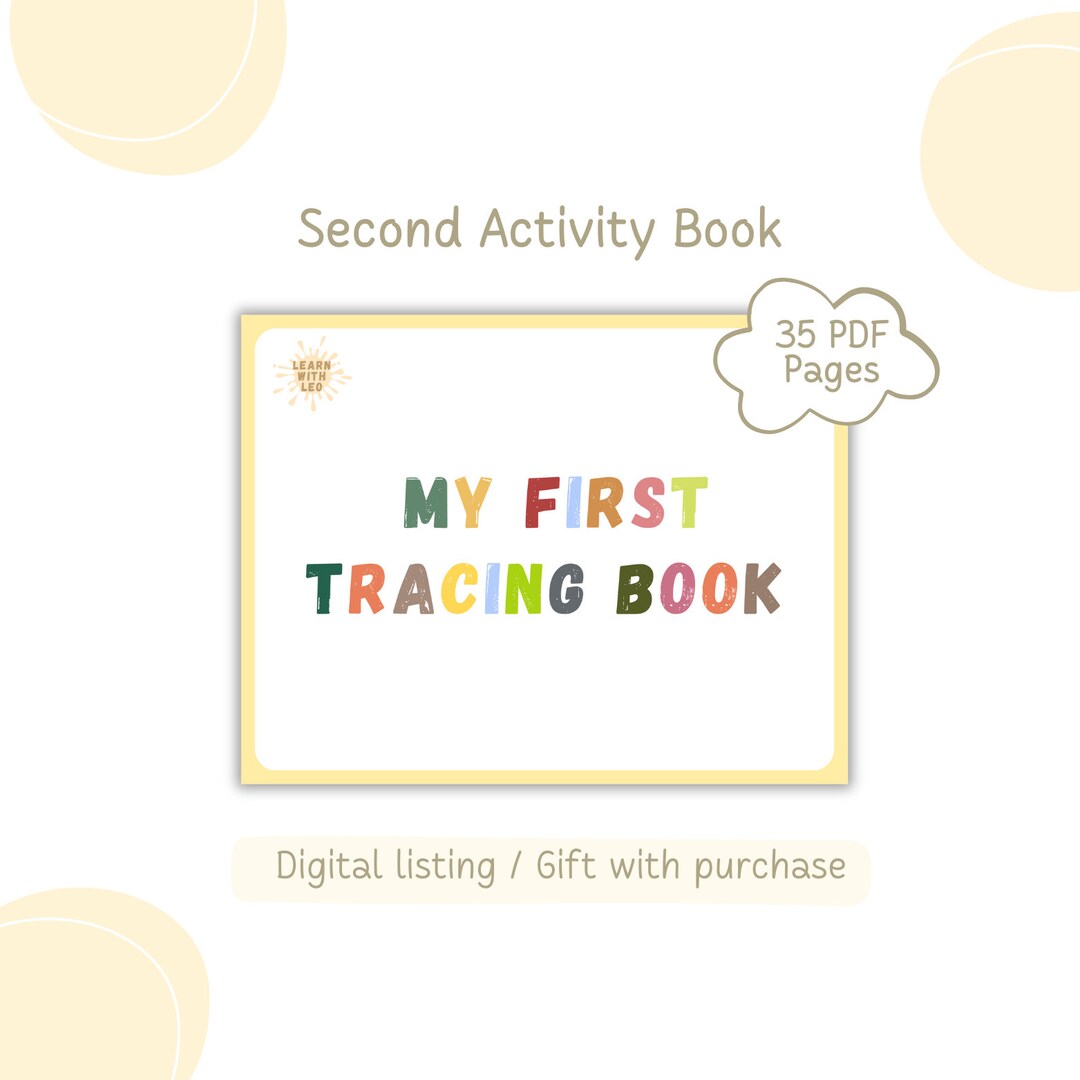 Personalized First Tracing Book for Toddlers printable or Shipped - Etsy