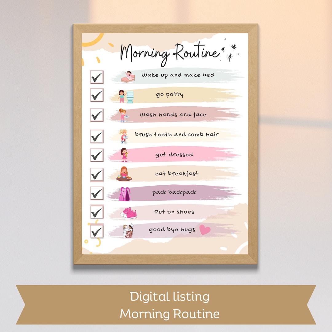 Printable Girls Morning Routine / Toddler Routine / Editable / Custom ...