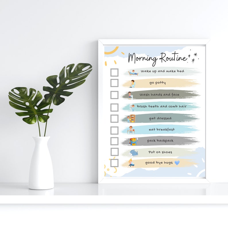 Personalized Boys Morning Routine | Morning Routine Chart | Morning ...