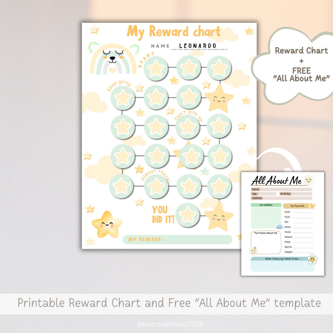 Kids Reward Chart: Daily & Weekly Chore Tracker (PDF) - Etsy