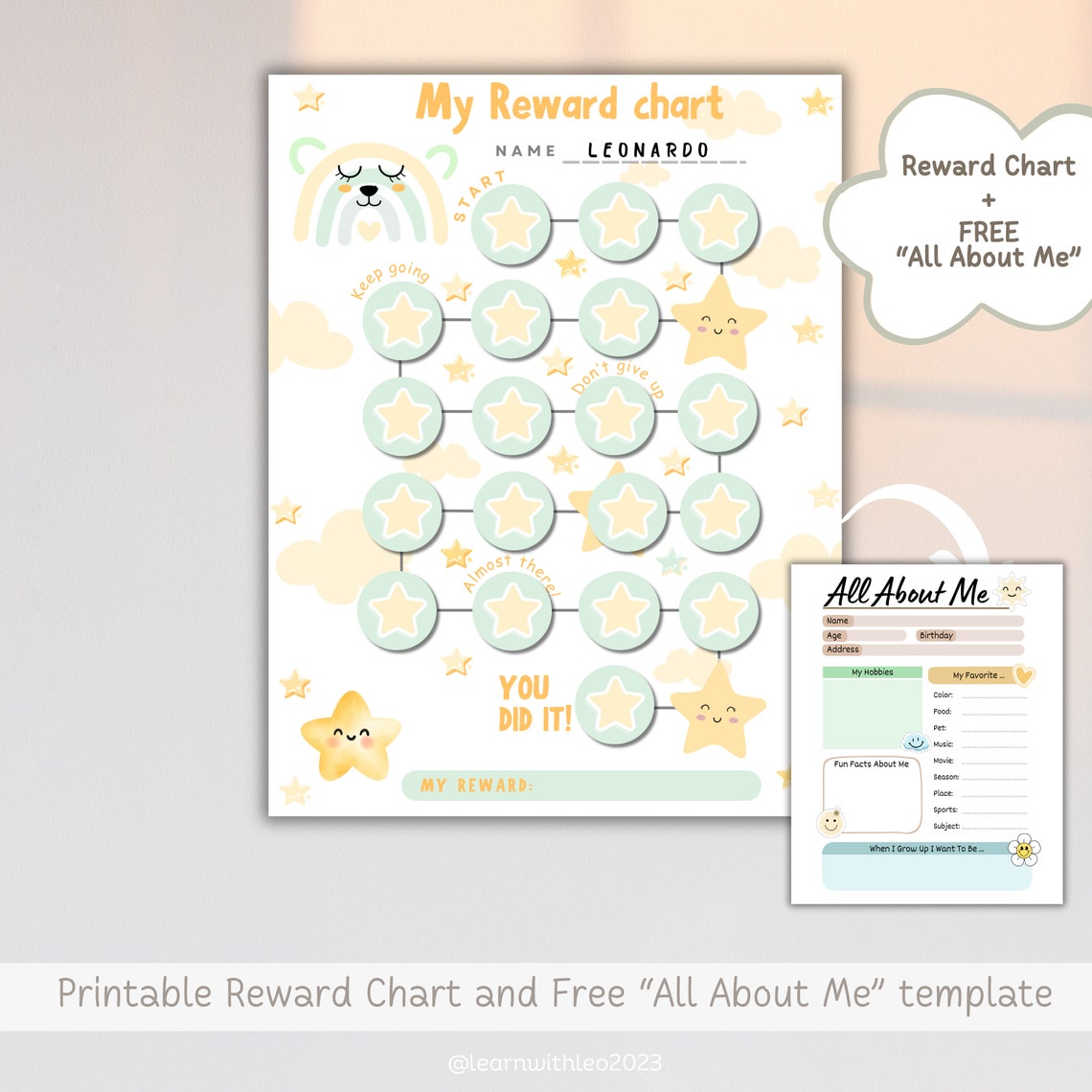 Kids Reward Chart: Daily & Weekly Chore Tracker (PDF) - Etsy