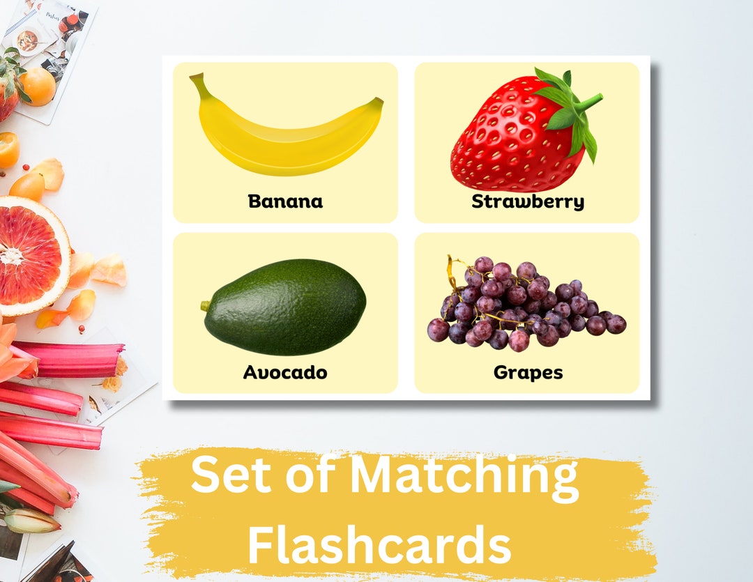 Set of Flashcards for Toddlers Matching Game Cards - Etsy