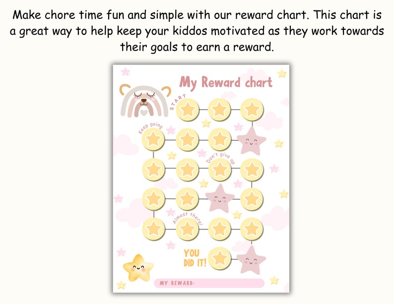 Kids Reward Chart: Printable Behavior & Chore Tracker (digital Download ...