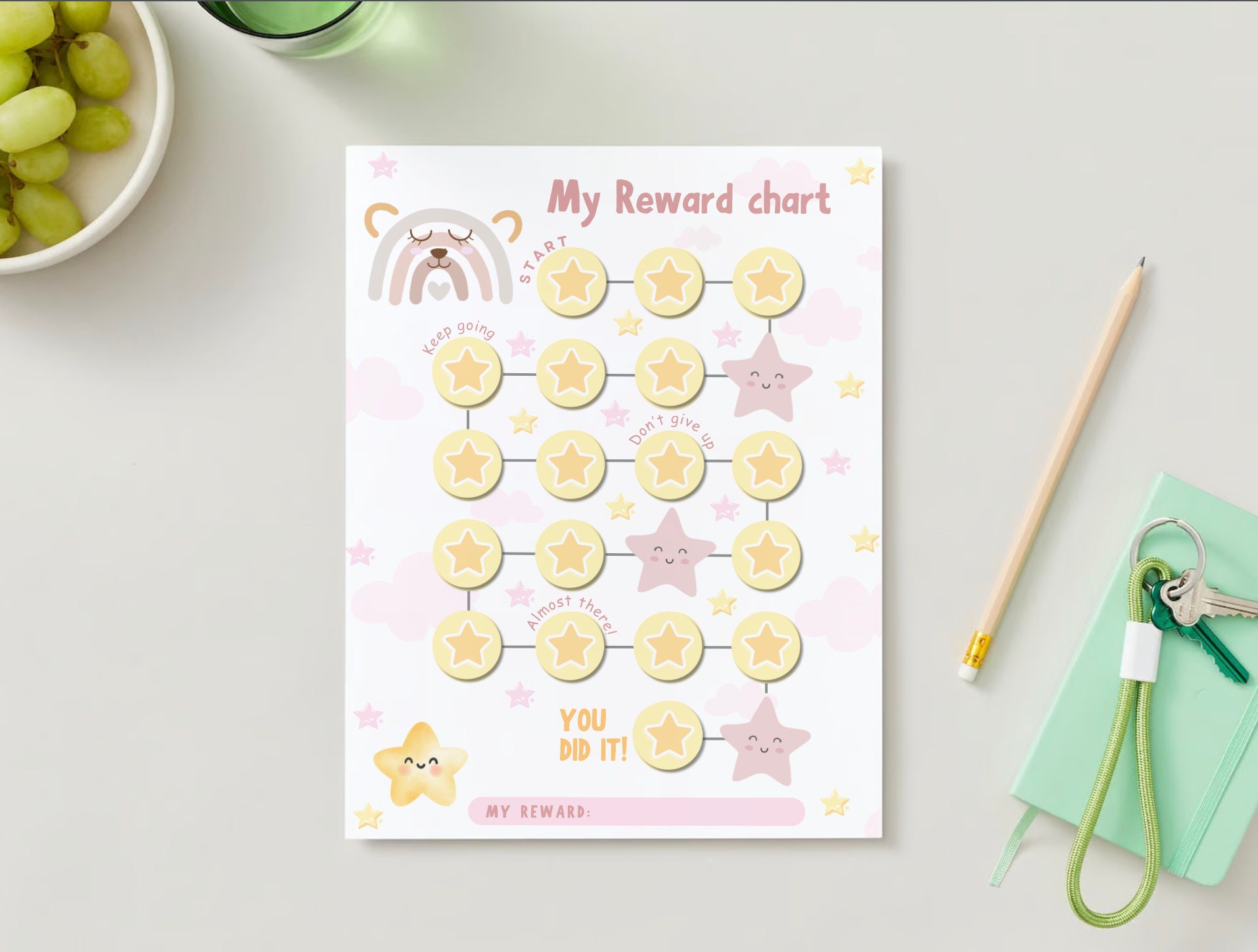 Kids Reward Chart: Printable Behavior & Chore Tracker (digital Download ...