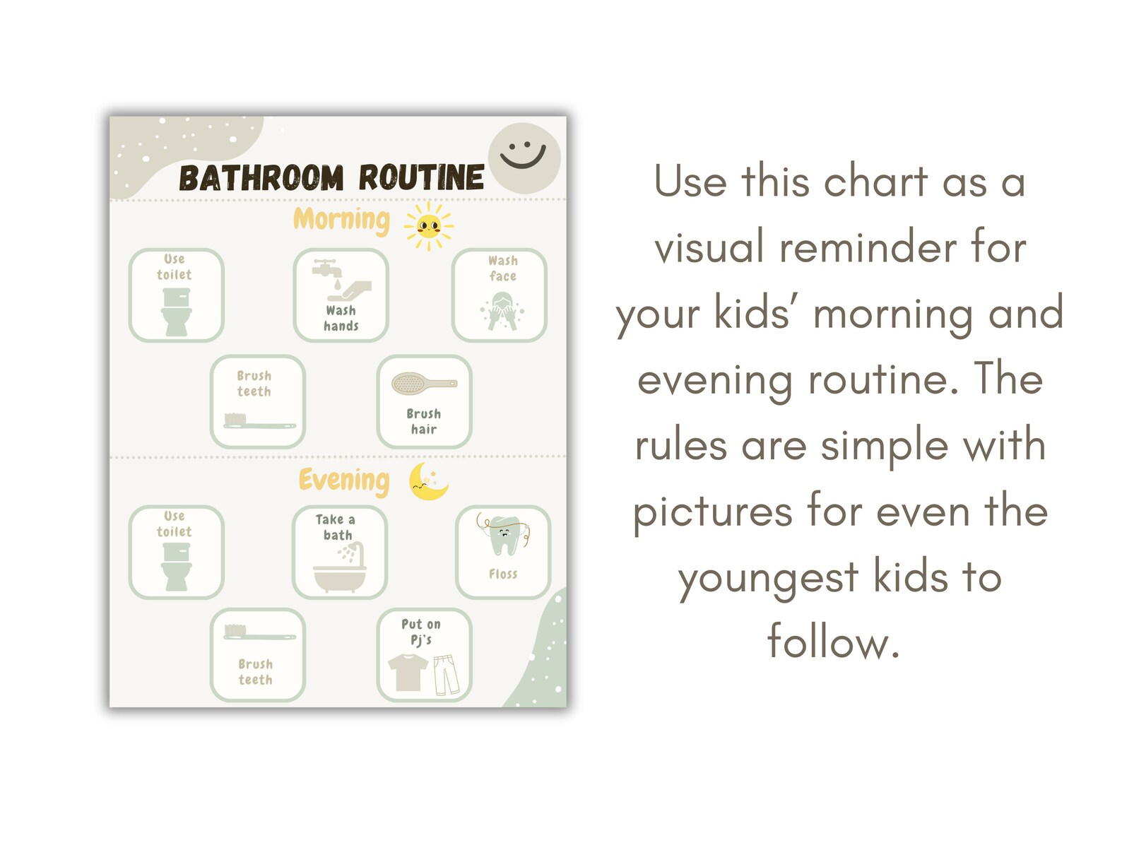Editable Daily Chart for Kids Kids Daily Weekly Responsibility Chart ...