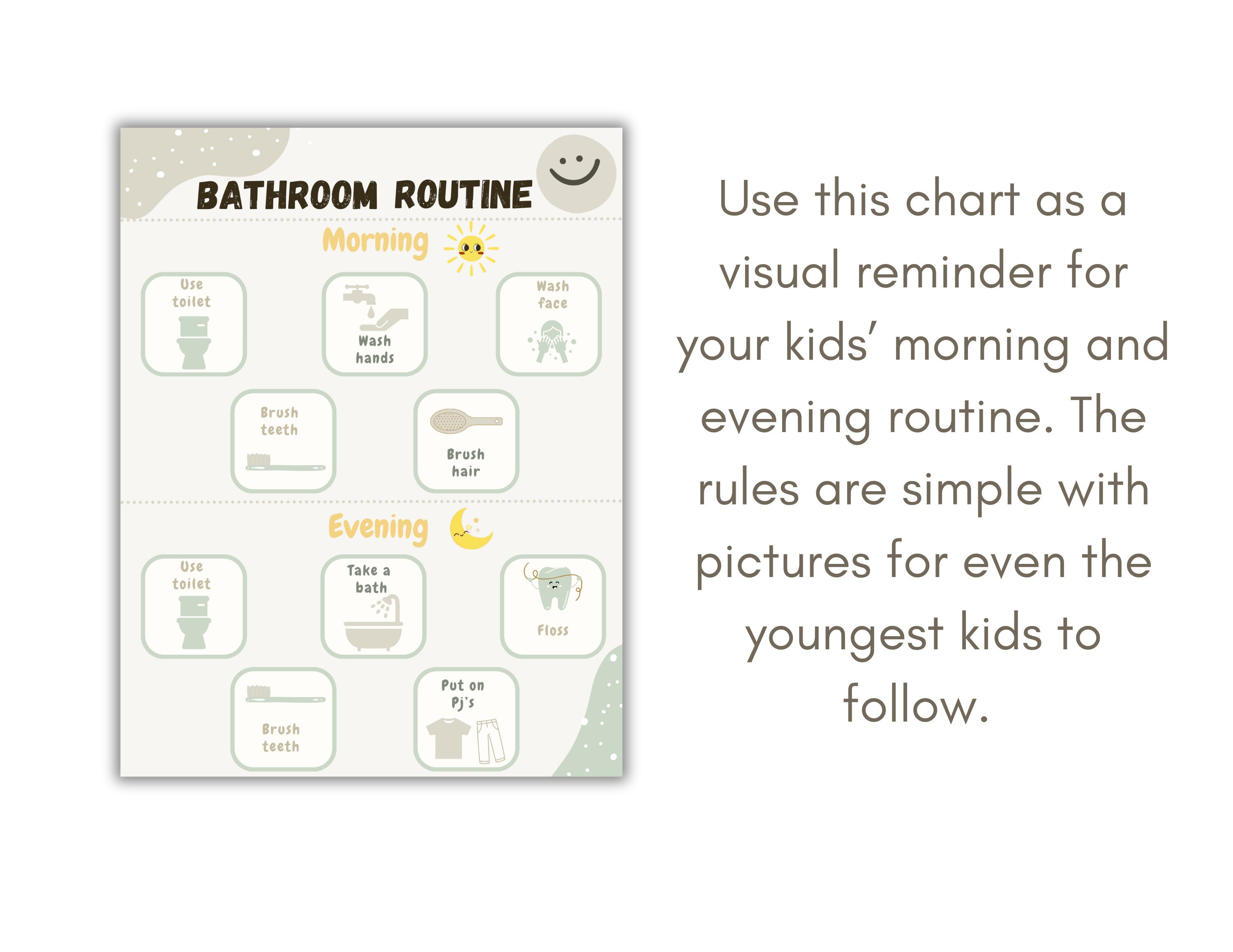 Editable Daily Chart for Kids Kids Daily Weekly Responsibility Chart ...