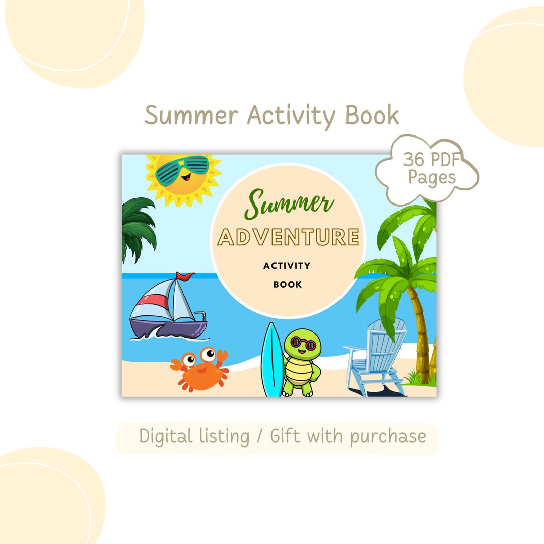 Printable Summer Activity Book for Toddlers Quiet Book Homeschool ...