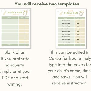 Screen Time Checklist, Screen Time Tracker, Printable Screen Time ...