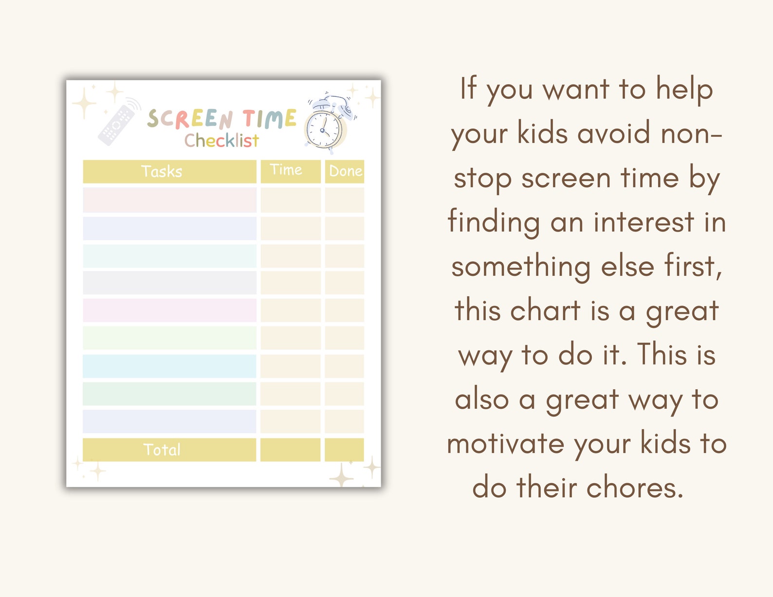Personalized Chart for Kids, Check List Template for Kids, Canva ...