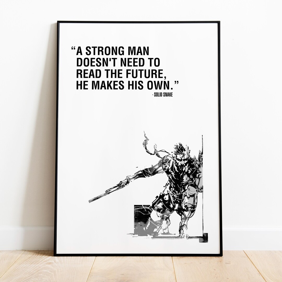 Metal Gear Solid Quote Poster, Printable Ready Download, Minimalist ...