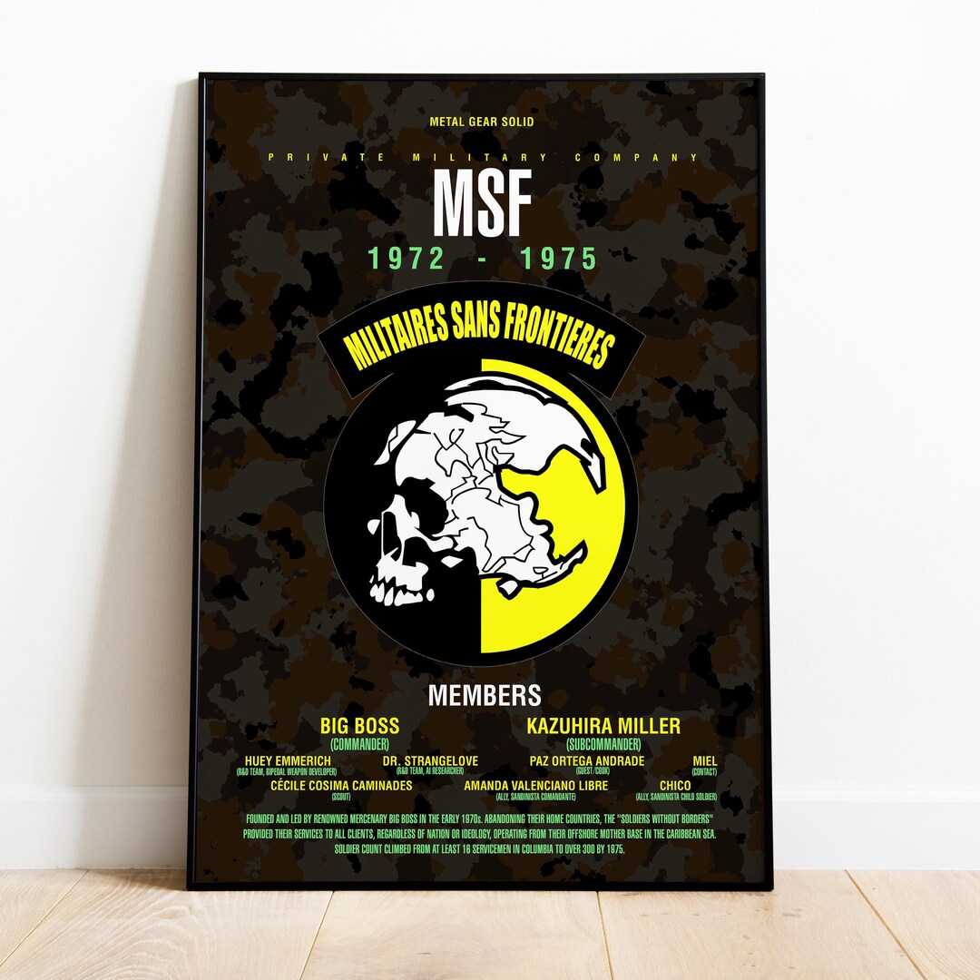 MSF Metal Gear Solid Art Inspired Poster, Printable Ready Download ...
