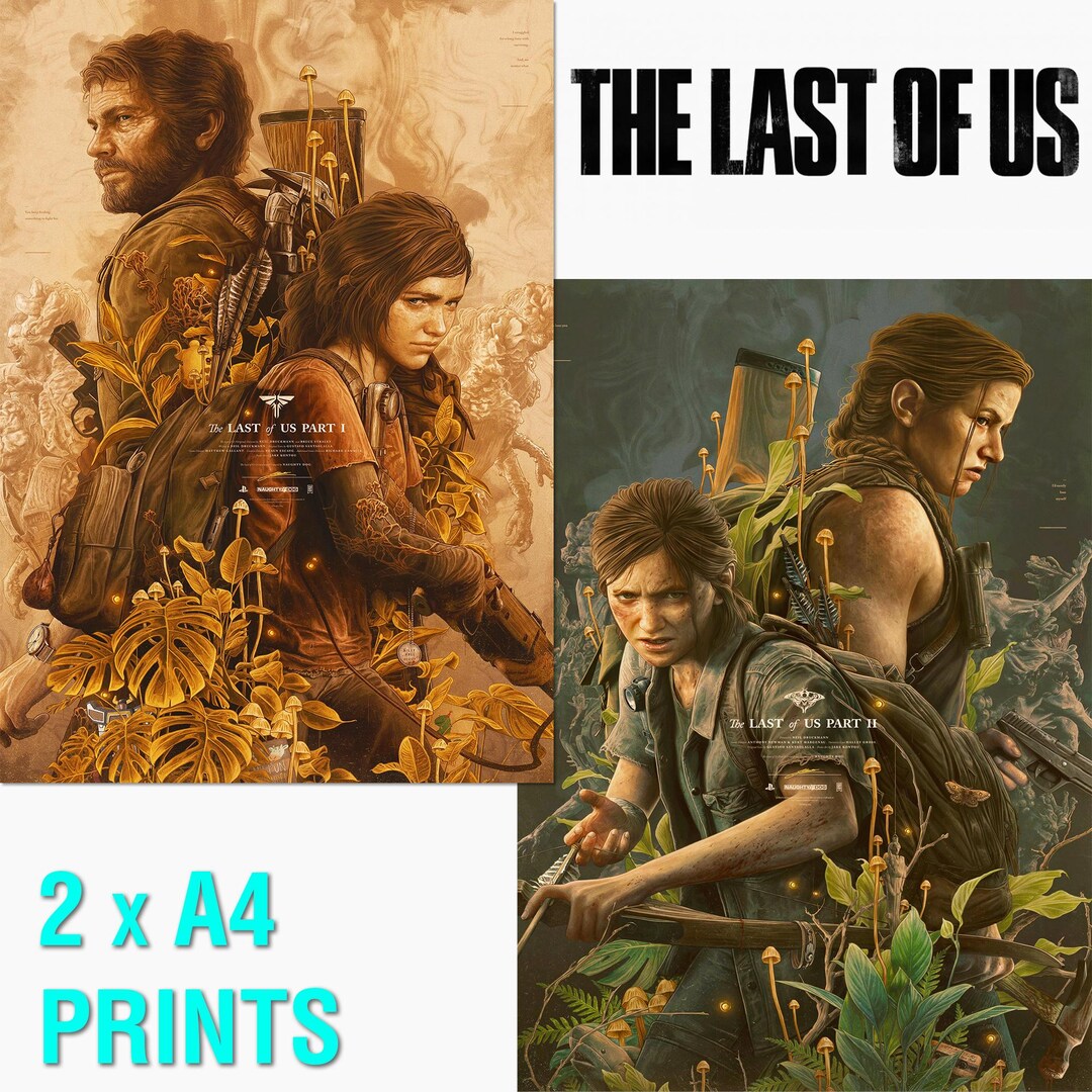 The Last of US Part 1 & 2 - Set of 2 Poster Prints, High Quality, Pod ...