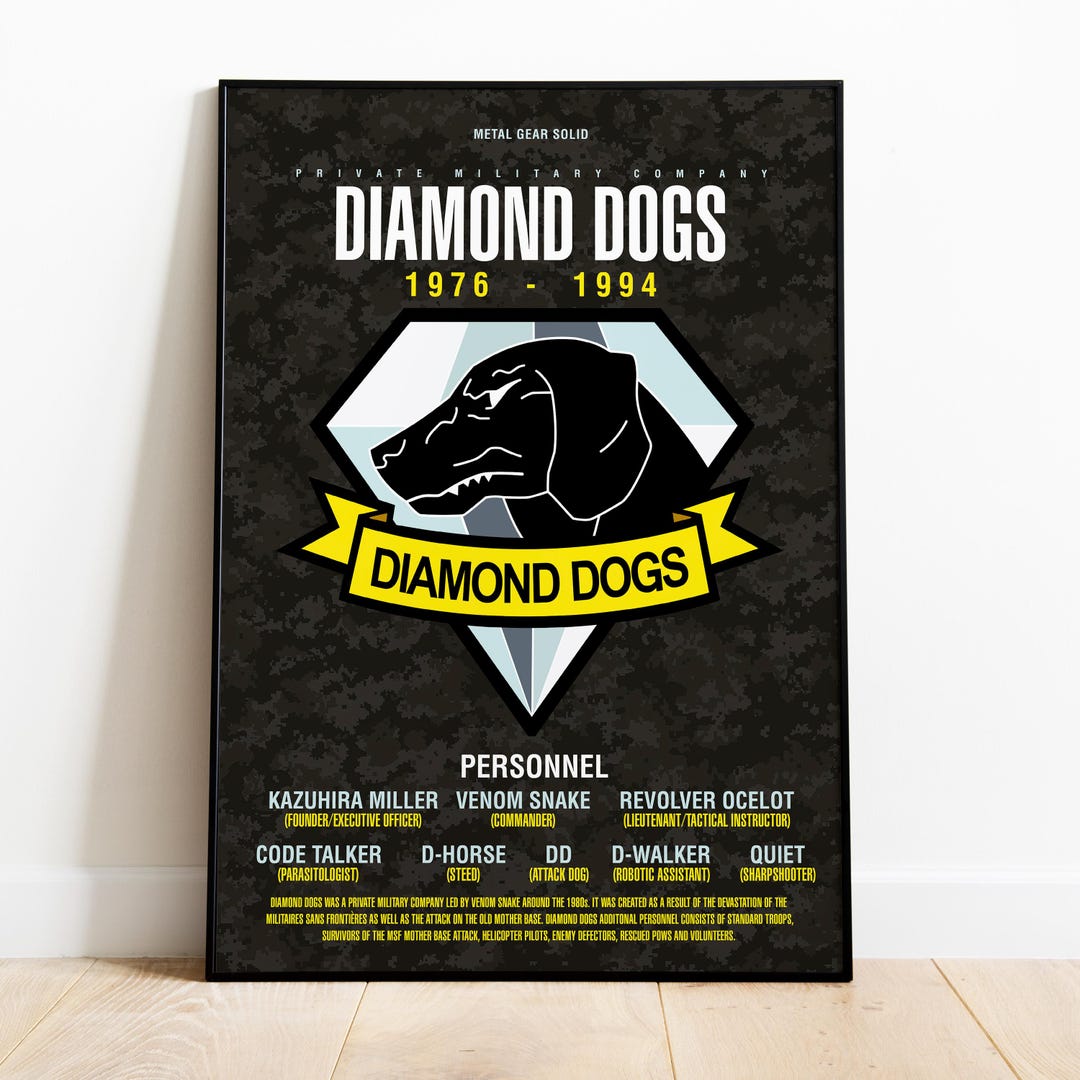 Diamond Dogs Metal Gear Solid Art Inspired Poster, Printable Ready ...