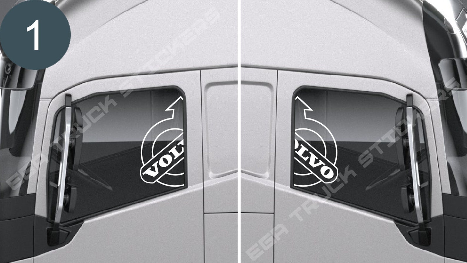 VOLVO FH Truck Cab Window Stickers pair Windows Screen - Etsy