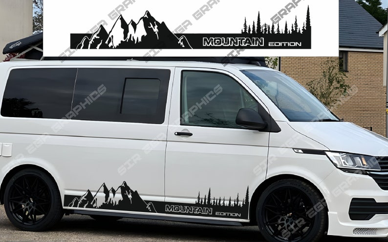 Stickers graphiques bandes latérales VW Mountains Edition pour modèles ...
