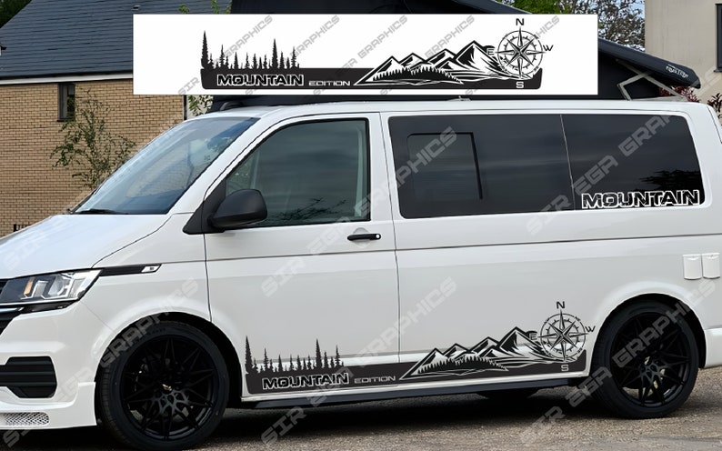Volkswagen VW Transporter Side Stripes Graphic Decals Fits T4 T5 T6 ...