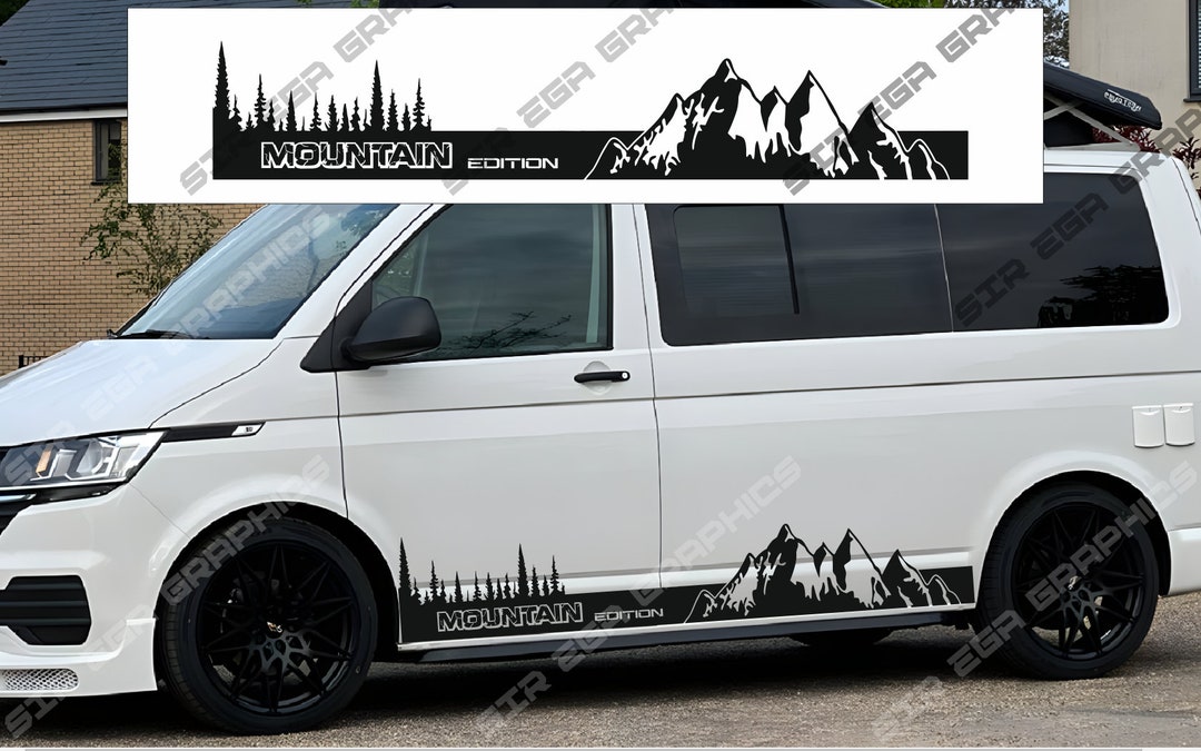 VW Mountains Edition Side Stripes Graphic Decals Fits T4 T5 T6 ...