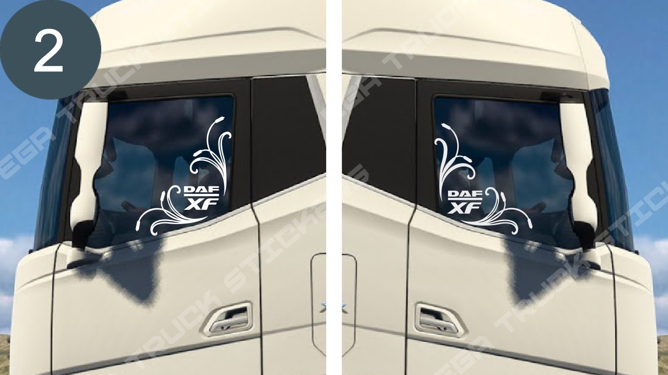 DAF CF XF Truck Cab Window Stickers pair Windows Screen - Etsy UK