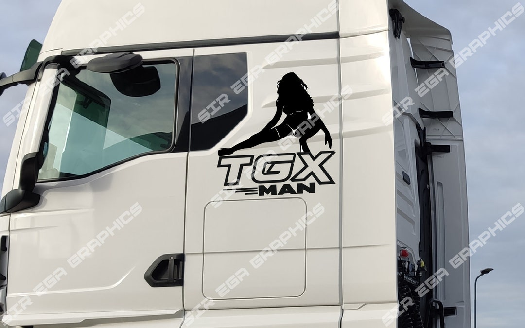 MAN TGX TGA Truck lady Stickers for Sides Decals Super Quality 7 Years ...