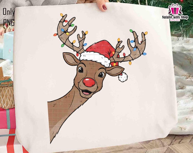 Reno navideño PNG, Es la temporada PNG, Navidad preppy PNG, Luz ...